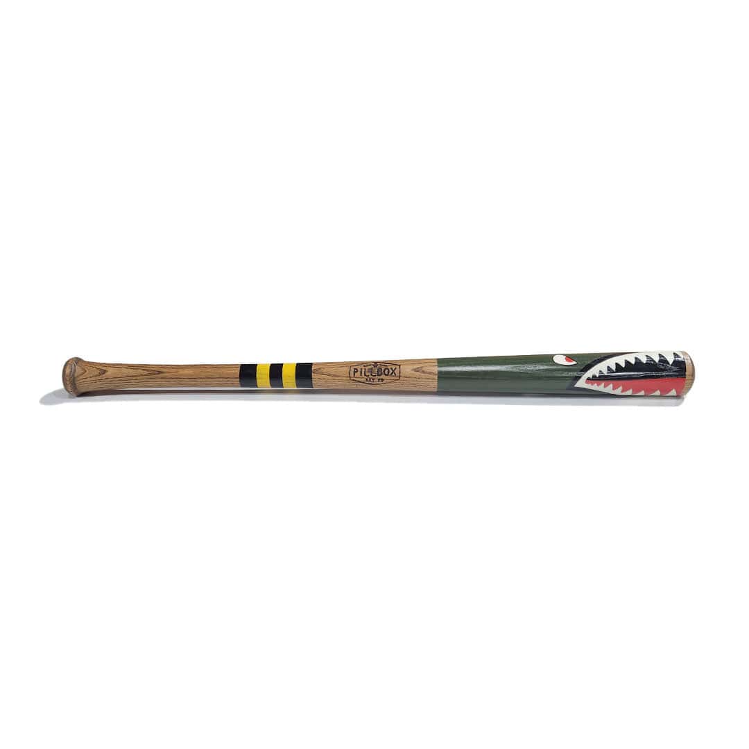 Pillbox SHARK Trophy Bat - Green | Ash | 34" – The Wood Bat Factory